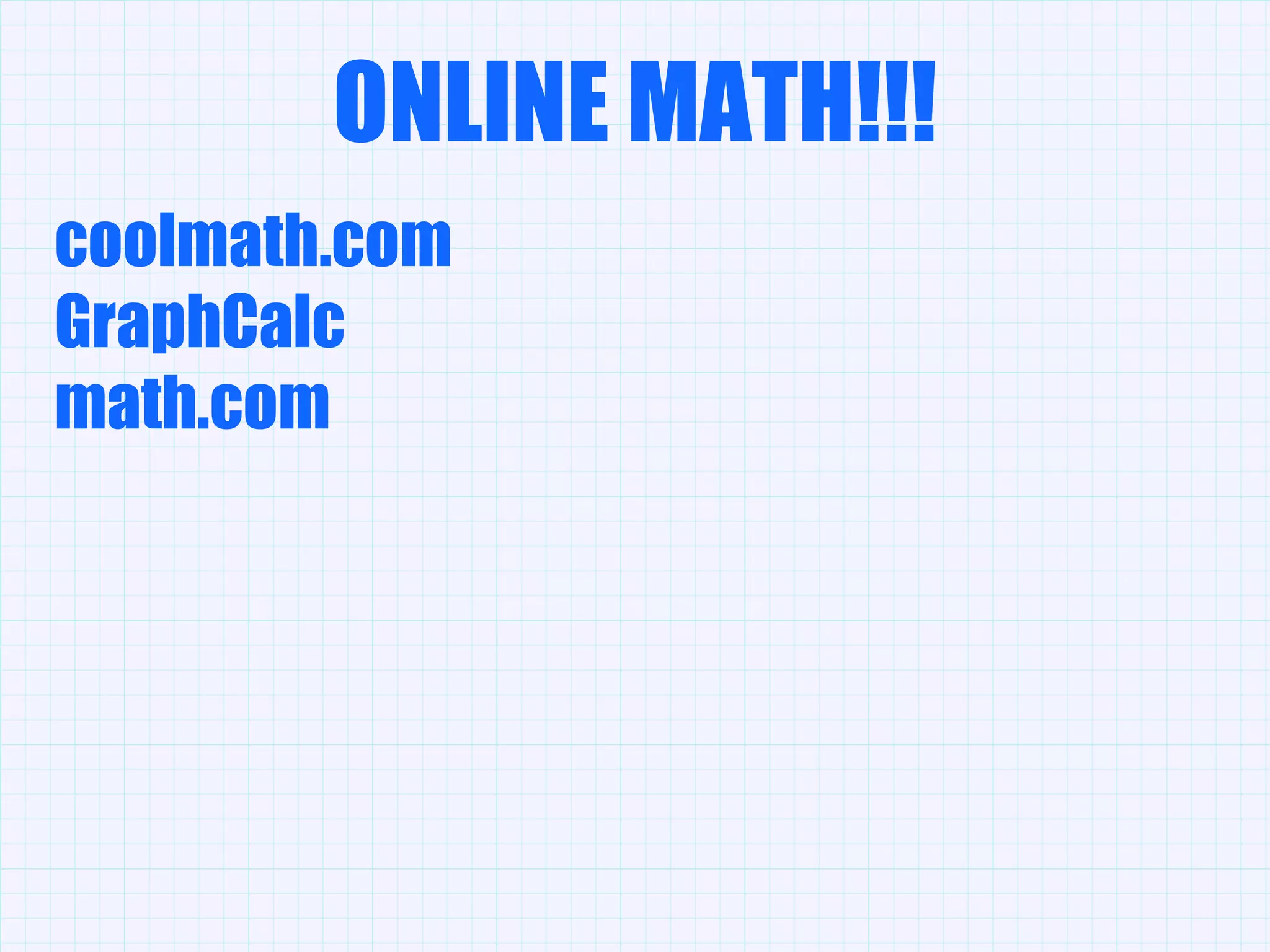 Math subject specific tools presentation | ODP