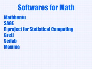 Math subject specific tools presentation | ODP | Science