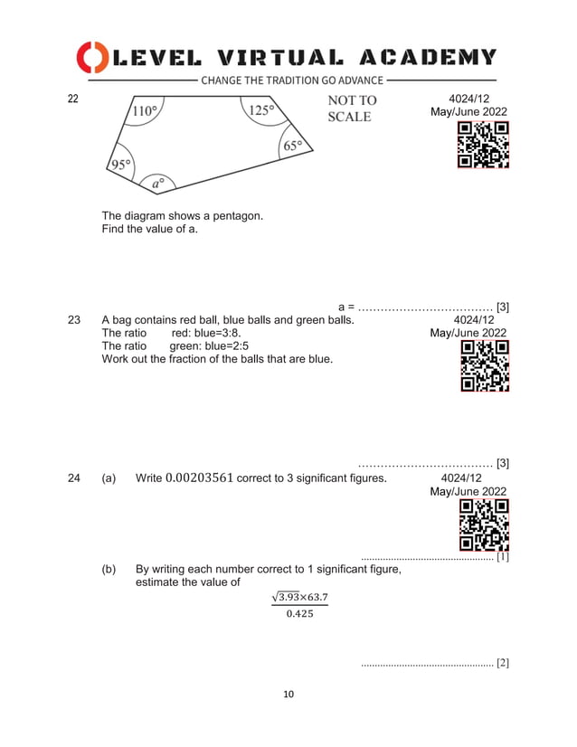 High School Maths without calculator | PDF