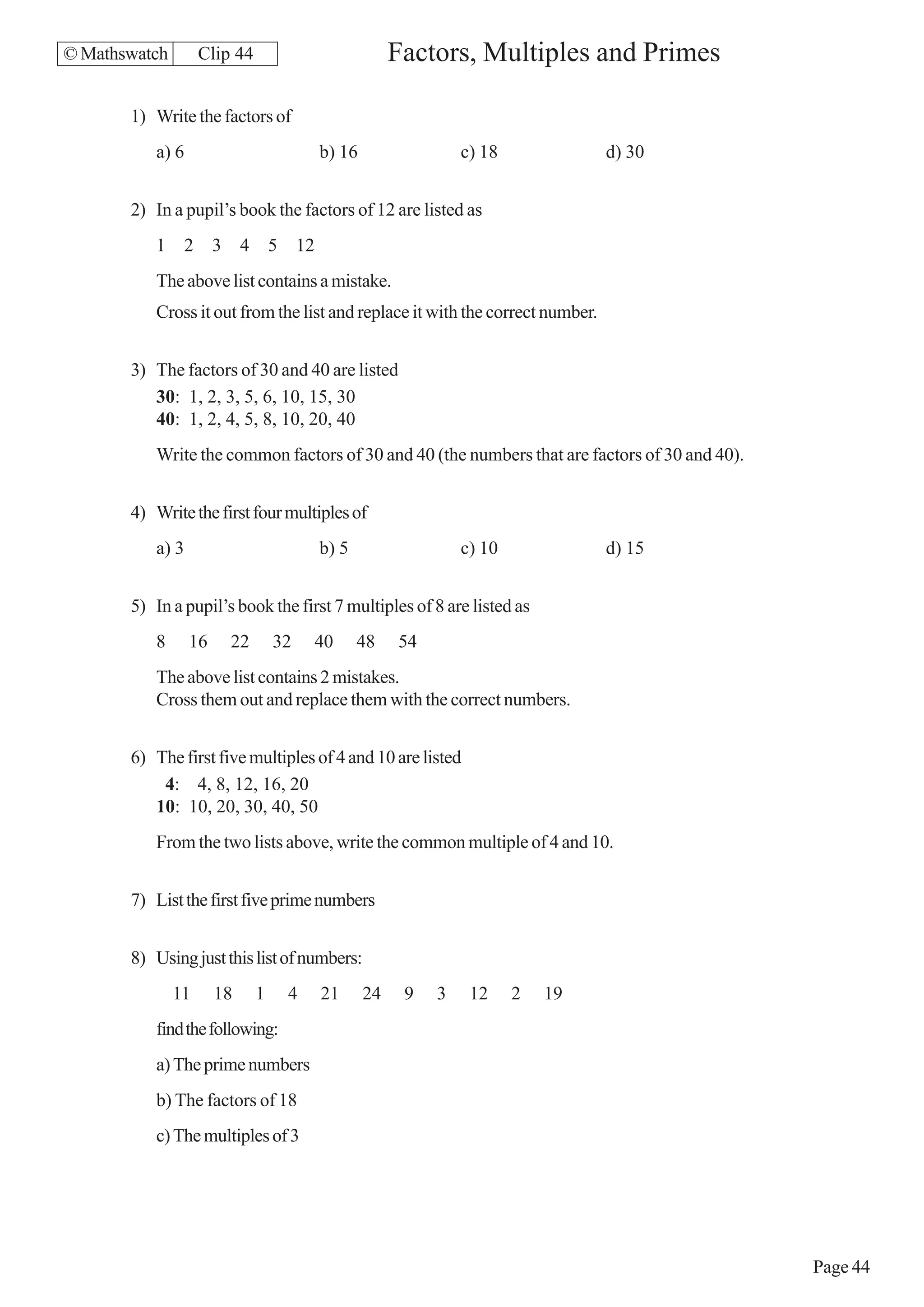 Maths Higher worksheets | PDF