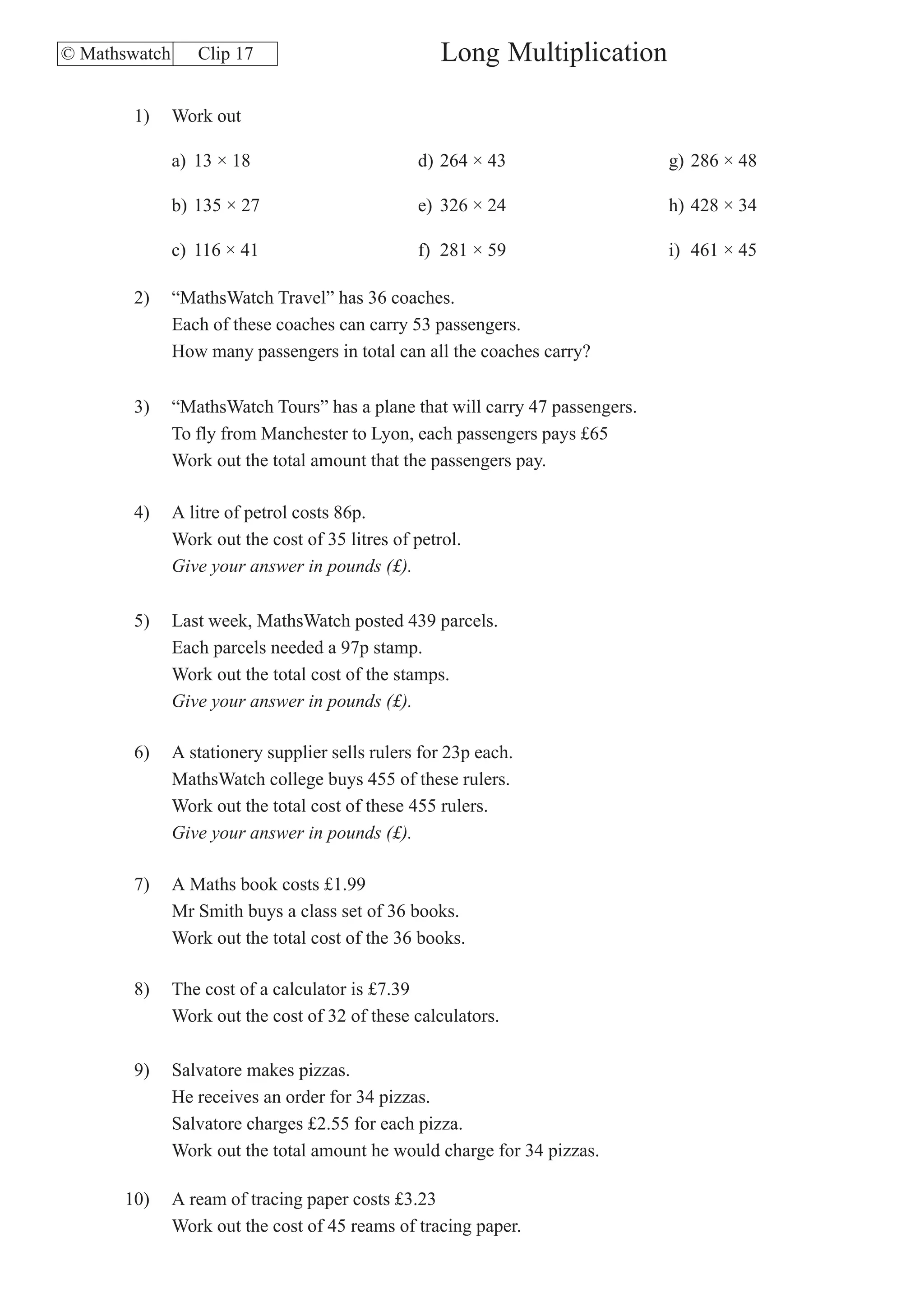 Maths watch worksheets sample | PDF