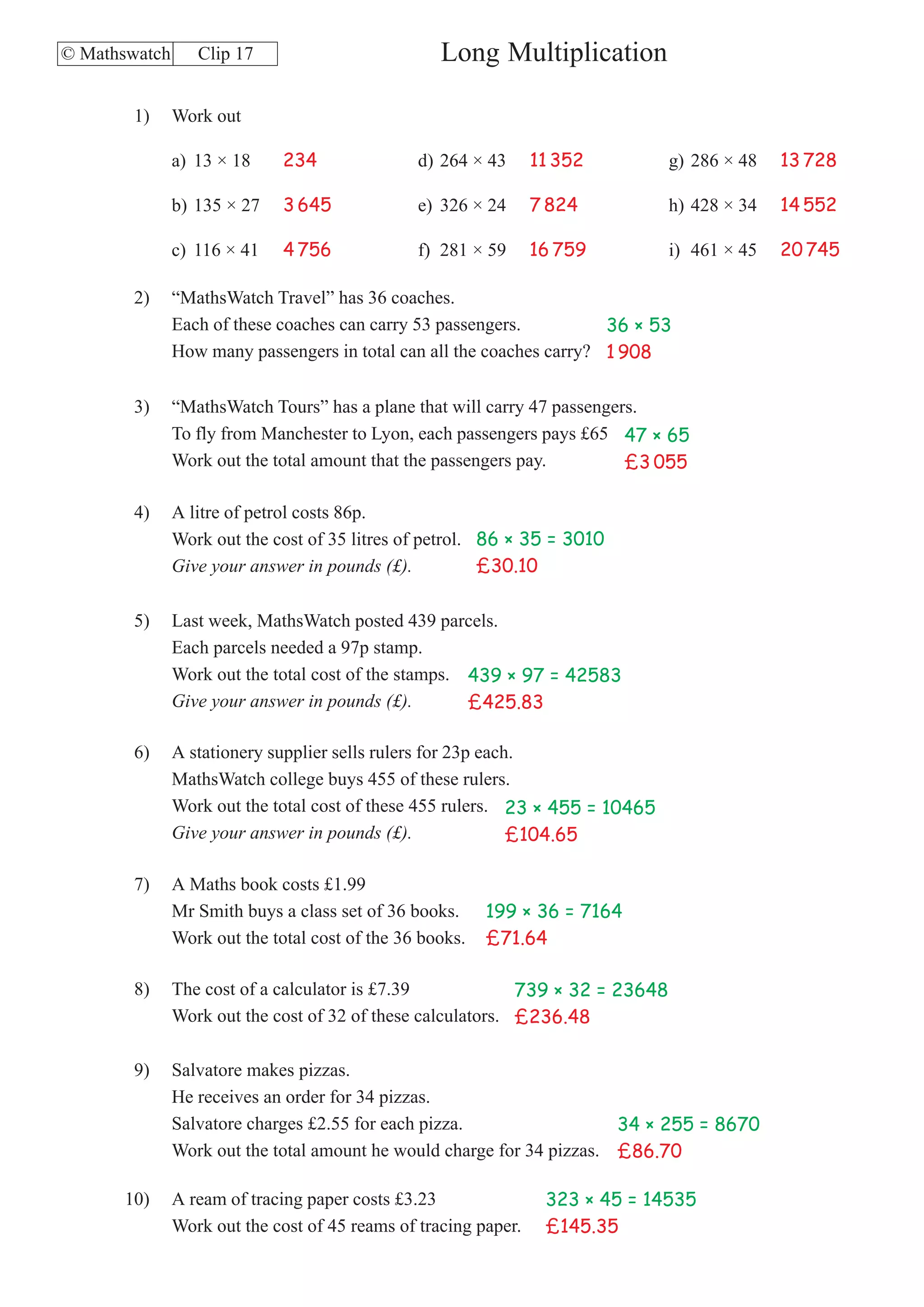Maths watch worksheets sample | PDF