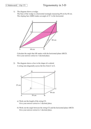 Maths watch worksheets sample | PDF