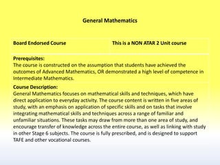 Subject Selection: Mathematics | PPTX