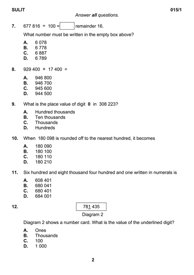 Maths year 5 | PDF