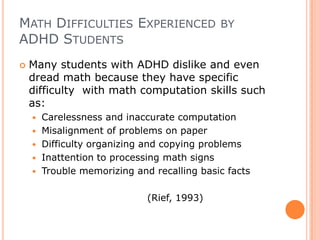 Math Tech For Adhd | PPT