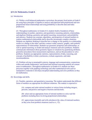 Middle School Math TEKS | PDF