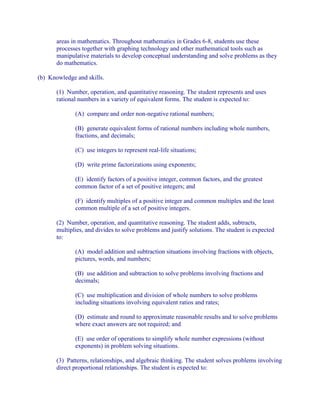 Middle School Math TEKS | PDF