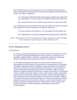 Middle School Math TEKS | PDF