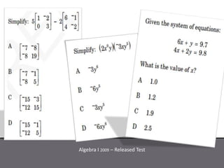 Math Test Comparison | PPT