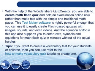 Math test maker | PPT