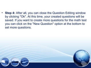 Math test maker | PPT