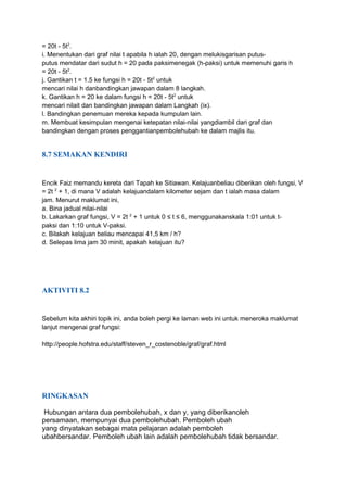 Math ting 3 bab 8 fungsi 1 | DOC