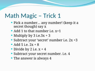 mathematics tricks for grade7class_trick.ppt