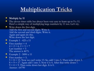 Math tricks | PPT