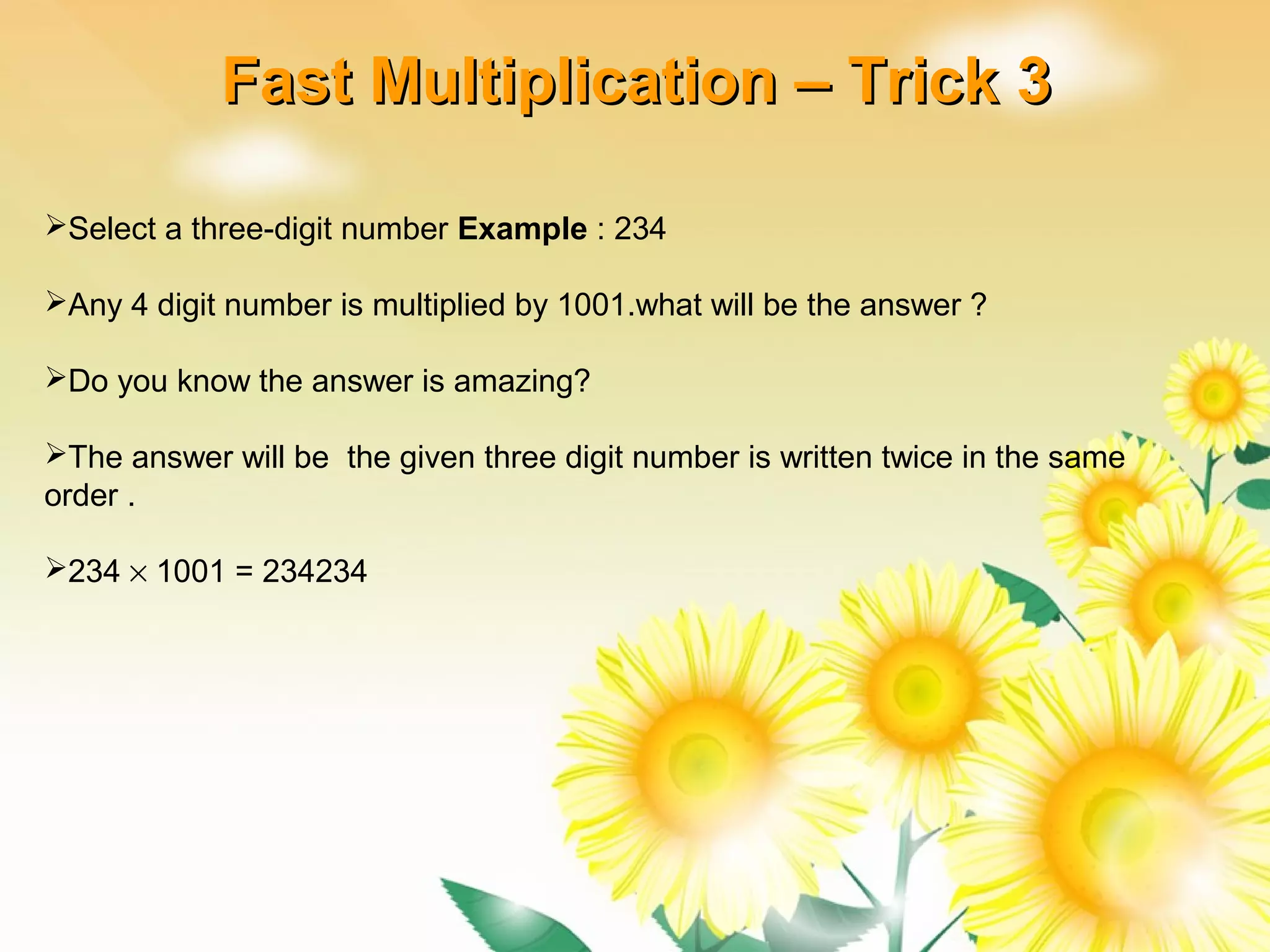 Math tricks | PPT