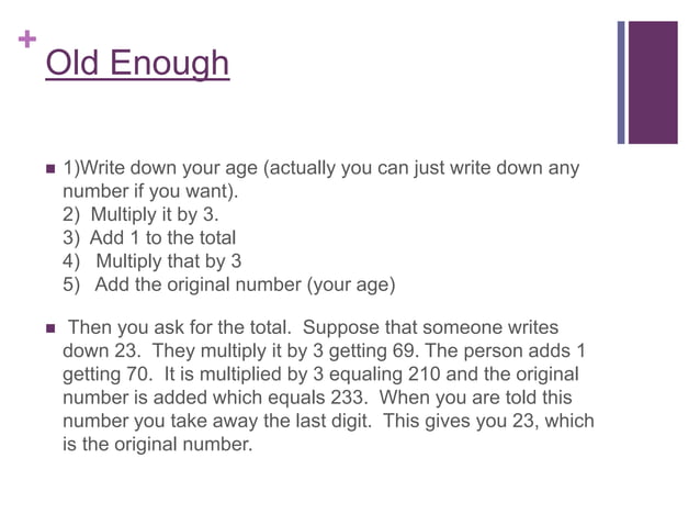 Math tricks examples | PPT