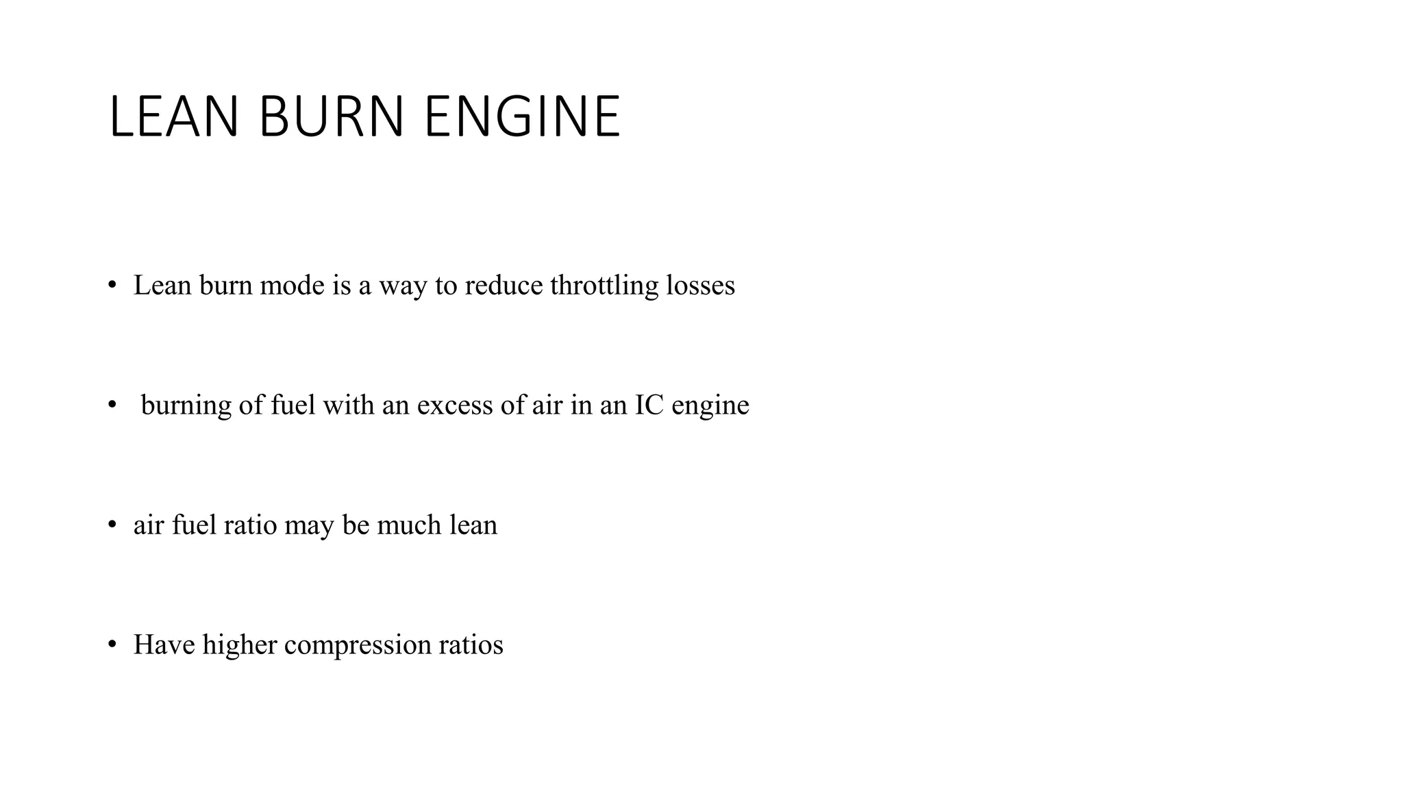 Lean Burn Engine | PPTX
