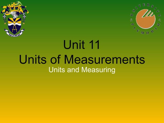 Math unit11 units of measurement | PPT