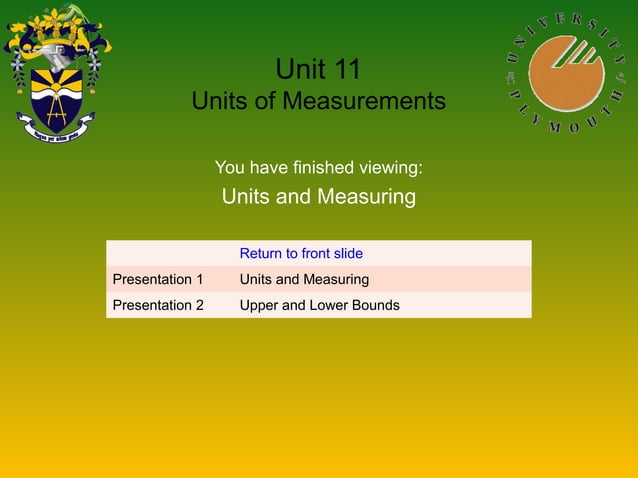 Math unit11 units of measurement | PPT