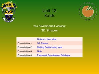 Math unit12 solids | PPT