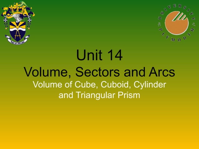 Math unit14 volumes | PPT
