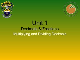 Math unit1 decimals and fractions | PPT