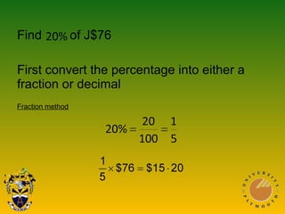 Math unit2 percentages | PPT