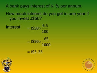 Math unit2 percentages | PPT
