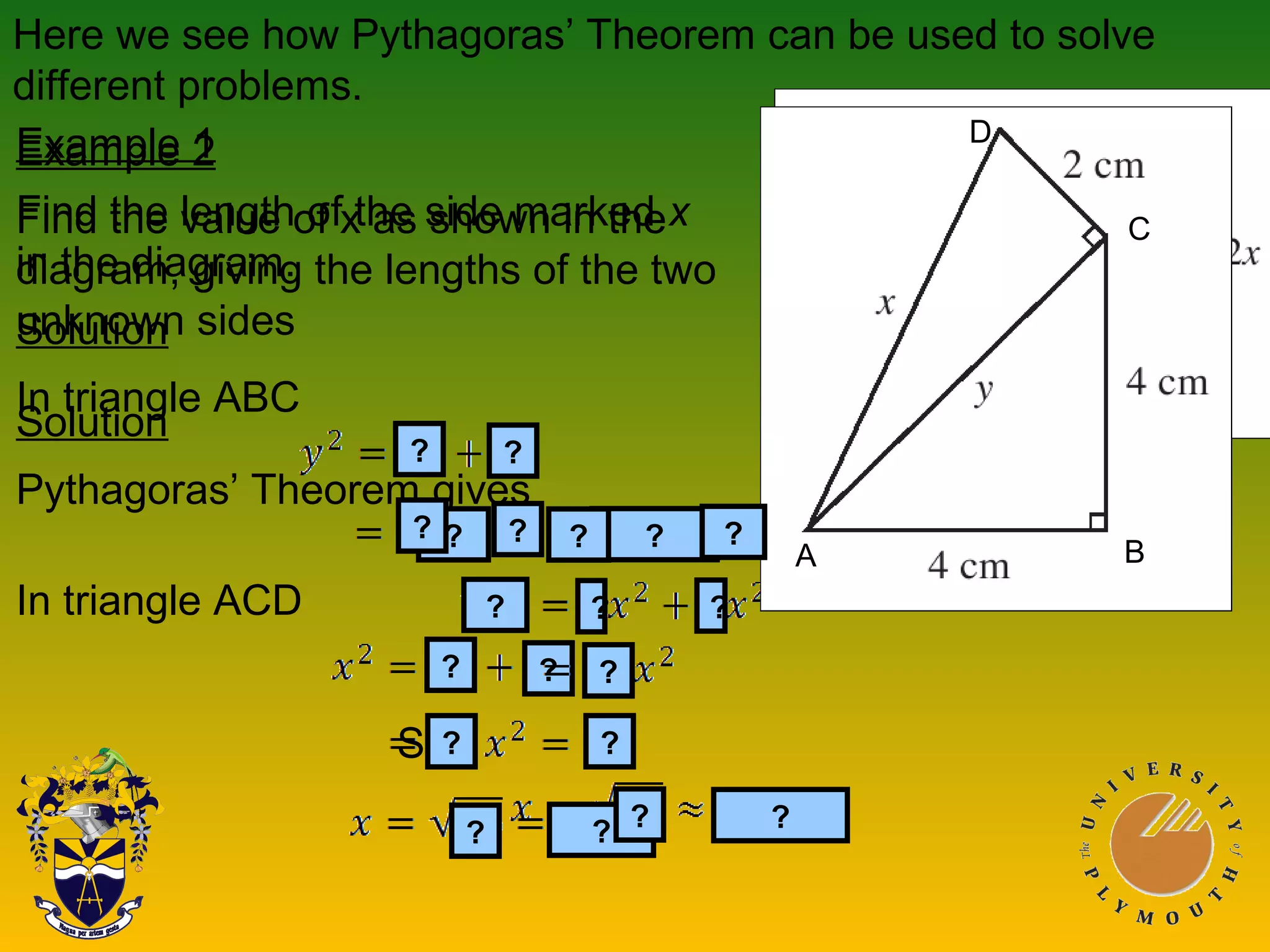 Math unit34 pythagoras' theorem and trigonometric ratios | PPT
