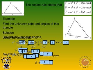 Cosine Example Problem