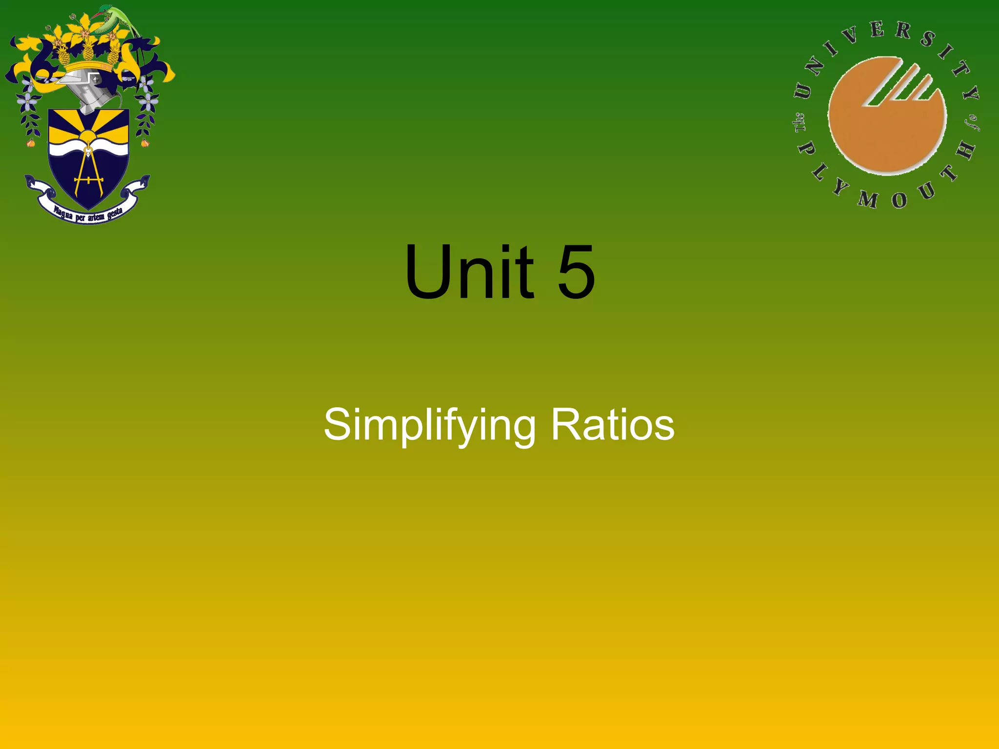 Math unit5 ratio and proportion | PPT