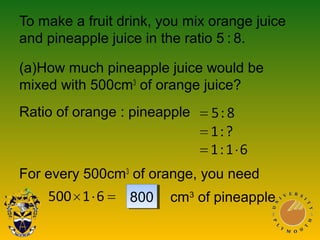 Math unit5 ratio and proportion | PPT