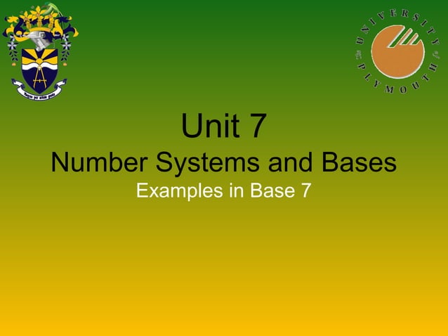 Math unit7 number system and bases | PPT