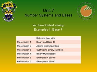 Math unit7 number system and bases | PPT