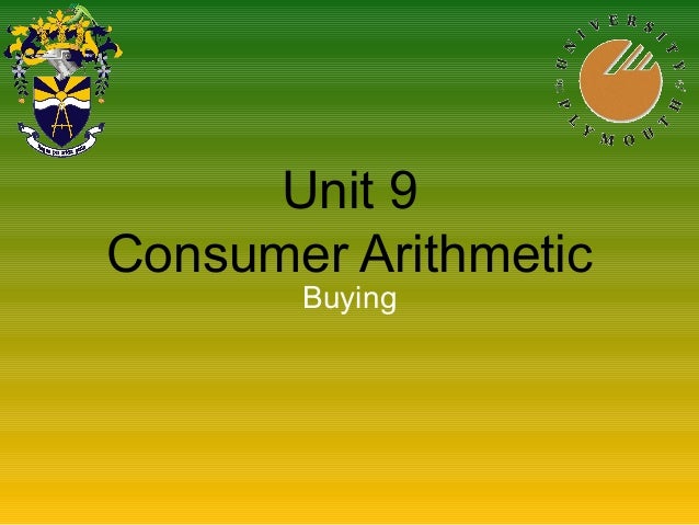Math unit9 consumer arithmetic
