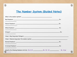 Math unit the number system | PPT