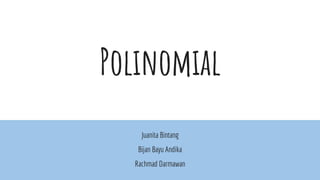Science Math - Polinomial | PPTX