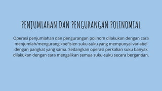 Science Math - Polinomial | PPTX