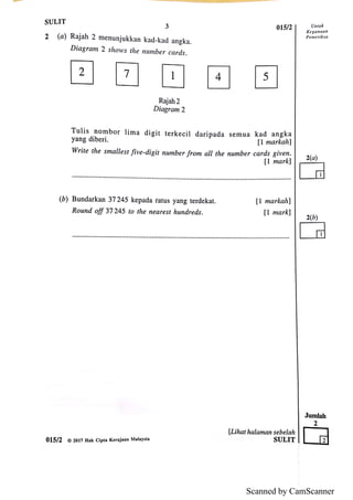 Math upsr k2 2017 | PDF