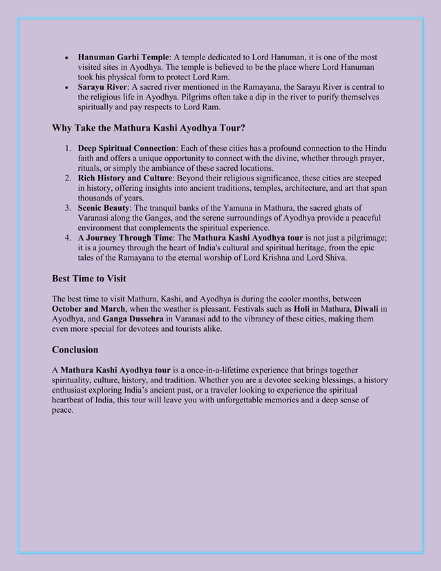 Mathura Kashi Ayodhya Tour A Spiritual Journey Through India's Sacred Cities.pdf