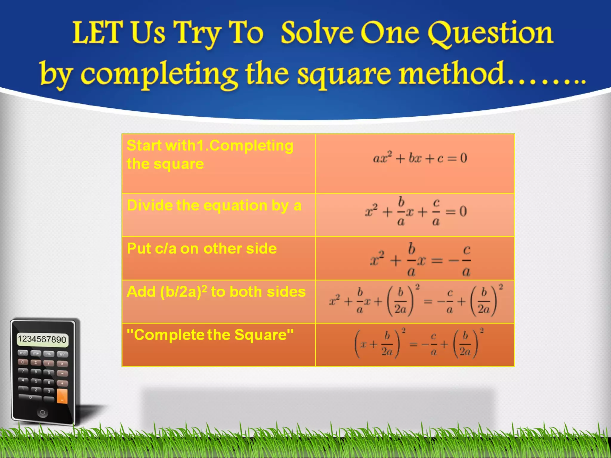 Quadratic Equation | PPT | Physics | Science