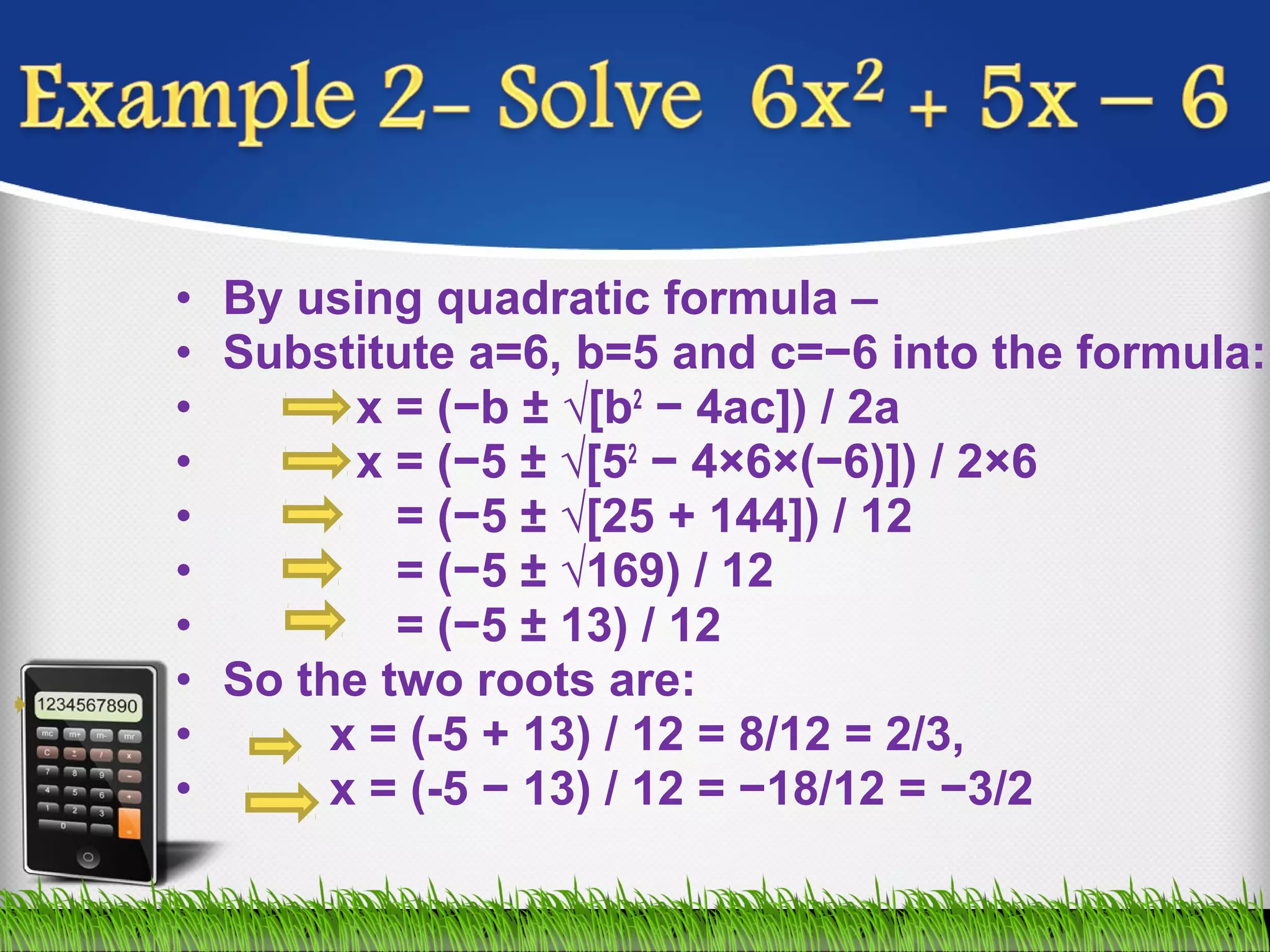 Quadratic Equation | PPT | Physics | Science