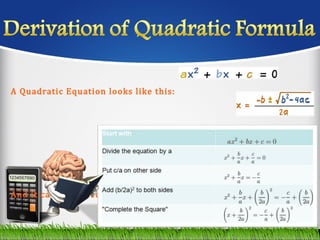 Quadratic Equation | PPT | Physics | Science