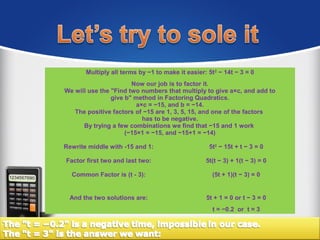 Quadratic Equation | PPT | Physics | Science