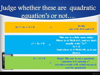 Quadratic Equation | PPT | Physics | Science