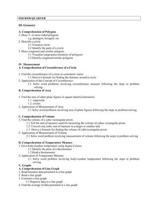 Grade 5 Budget Of Works in Math | DOC