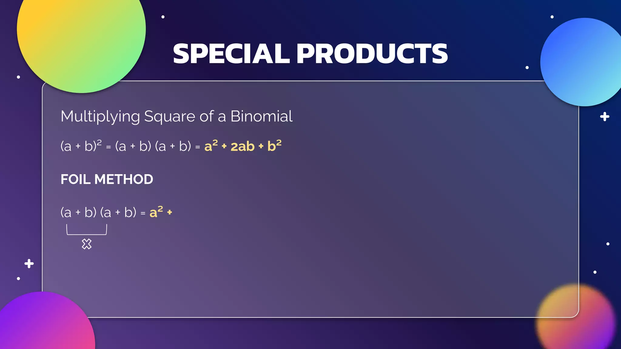 Special products | Math PPT | PPTX