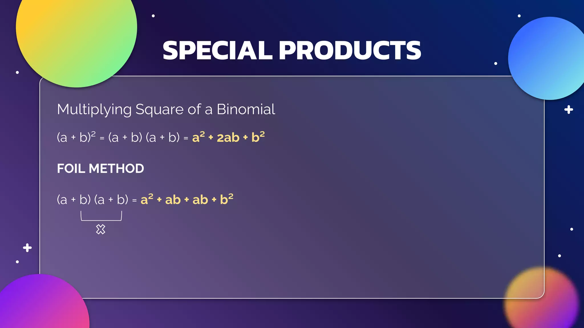 Special products | Math PPT | PPTX