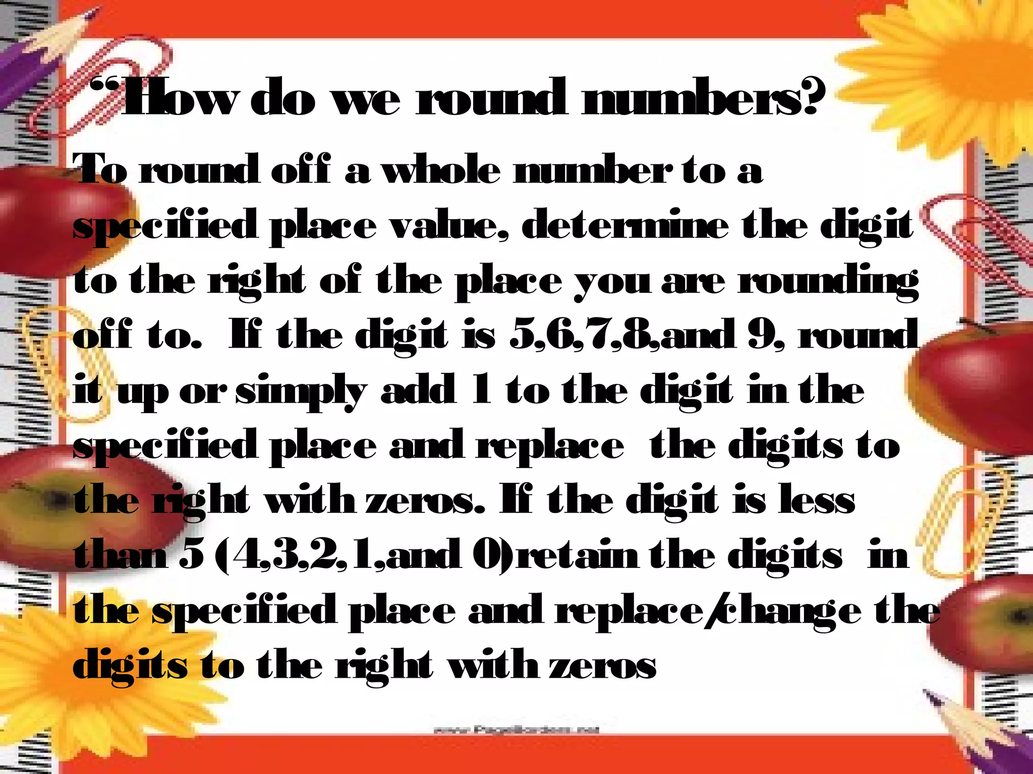 ROUNDING OFF NUMBERS | PPT